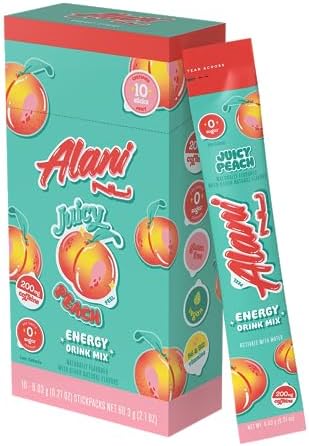 Amazon.com : Alani Nu JUICY PEACH Energy Sticks | Energy Drink Powder ...