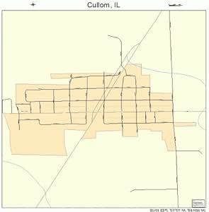 Amazon.com: Large Street & Road Map of Cullom, Illinois IL - Printed ...