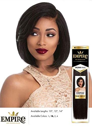 Amazon.com : Sensationnel Empire perm yaki weave - human hair for weaving and sew in styles (10 ...