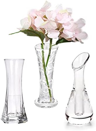 Amazon.com: Clear Plastic Acrylic Vase Esmiome - Bud Vase 2pcs Modern ...