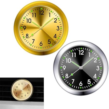 Amazon.com: Irinidig 2 PCS Mini Car Clock for Dashboard, 1.57" x 0.31 ...