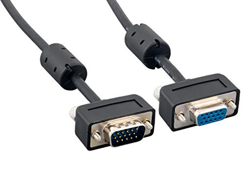 Cable Leader Slim SVGA HD15 M/F Monitor Extension Cable (50 Foot (1 ...