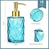 Amazon.com: Glass Soap Dispenser with Rust Proof Pump, 12oz Diamond ...