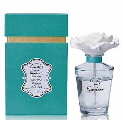 Amazon.com: Greenbay Gardenia Ceramic Flower 3.3 oz Fragrance Diffuser ...