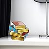 Firulab Stained Glass Stacked Books Lamp | Acrylic Colorful Stacked ...