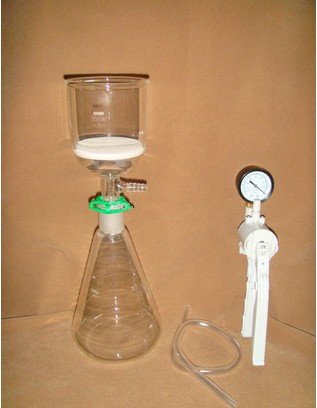 GOWE 1000ML Filtration Set[Erlenmeyer Flask+Filter Funnel(3#) +Vacuum ...