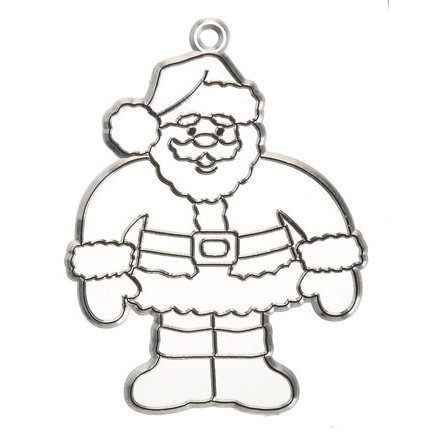 Amazon.com: 3 Santa Claus Suncatcher Christmas Crafts : Patio, Lawn ...
