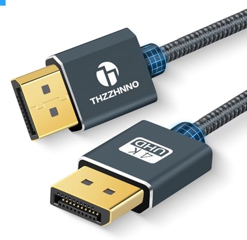 Amazon Basics DisplayPort 1.2 Cable, 21.6Gbps High-Speed, 4K@60Hz, 2K ...