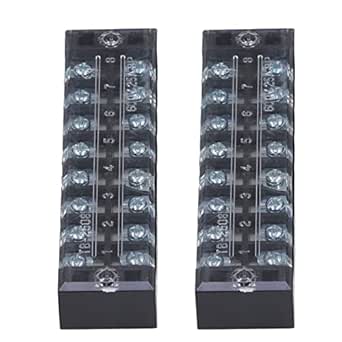 Wire Barrier Block, 600V 25A Dual Row Terminal Block High Current Screw ...