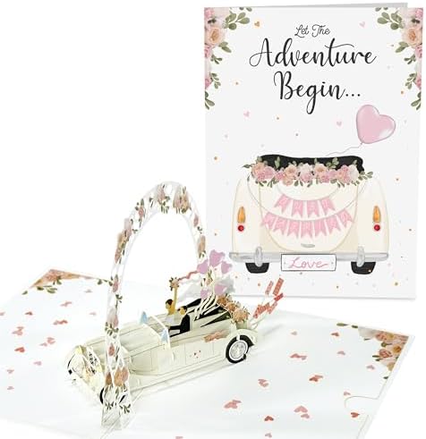 Amazon.com : Pyoimmne Wedding Card, 3D Pop Up Wedding Cards for Bride ...