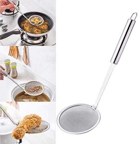 Fine Mesh Deep Fryer Oil Skimmer/Strainer – Professional Set of Two ...