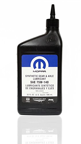 Genuine MOPAR Chrysler, Jeep, Dodge Fluid SAE 75W-140 Synthetic Gear ...