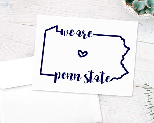 Amazon.com: 6 Pack of Penn State Notecards We Are Penn State Blank ...