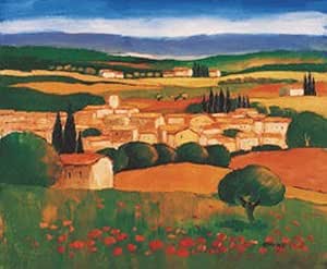 Amazon.com: Fleurs Rouges by Elisabeth Estivalet 24.00X18.00. Art ...