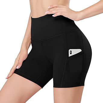 Buy SHINEMART Biker Shorts for Women - High Waist Tummy Control Stretch ...