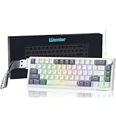 Amazon.com: Womier 75% Keyboard Wireless with QMK/VIA, WD75 Wood Gaming ...