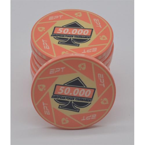 EPT European Poker Tour Poker Chips Value 50000 Ceramic 10g Pack of 25 ...