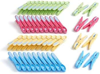 Fabsome Pegs for Washing Line Pack of 44, Non Slip Soft Grip Strong ...