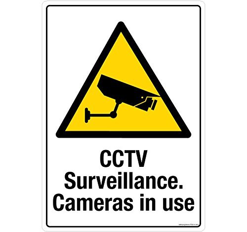 Safety Sign Store CCTV Surveillance Cameras in Use, Material: 3M Self ...