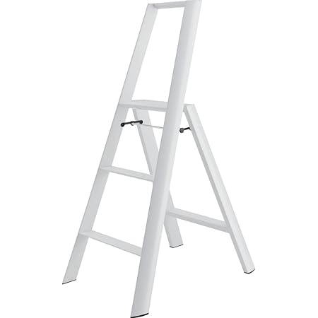 Amazon.com: Hasegawa Ladders Slim Step Ladder, 3, White : Tools & Home ...