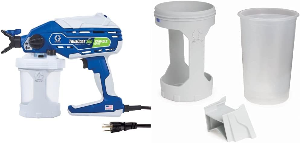 Graco TrueCoat 360 Variable Speed Paint Sprayer and FlexLiner Cup Kit ...