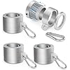 Amazon.com : 2 Pair Aluminum Alloy Flag Pole Rings 1 Inch, 360 Degree ...