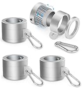 Amazon.com : 2 Pair Aluminum Alloy Flag Pole Rings 1 Inch, 360 Degree ...