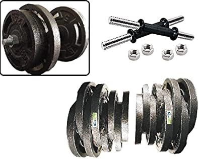 Buy Body Tech 10kg Cast Iron Adjustable Home Gym Set with Steel ...
