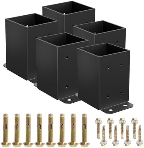 VEVOR 4x4 Post Base 10 Pcs, Inner Size 3.6"x3.6" Post Base Brackets ...