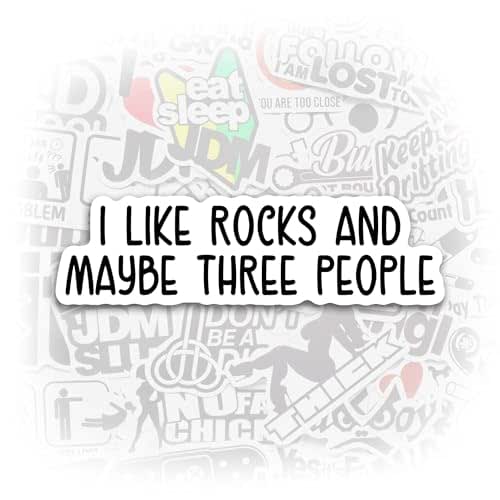 Amazon.com: I Like Rocks and Maybe Three People Stickers Geology ...