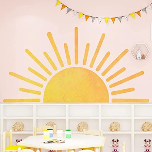 Amazon.com: Sun Wall Decal Kids Wall Decals Large Yellow Sun Decal ...