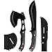 WORKPRO Axe and Fixed Blade Knife Combo Set, Full Tang, Wood Handle ...