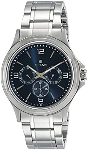 Titan Neo Splash Blue Dial Quartz Multifunction Stainless Steel Strap ...