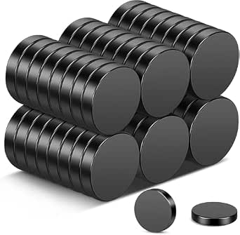 KRYTONE®Black Round Magnets 20 x 3Multipurpose Fridge Magnet Set Multi ...