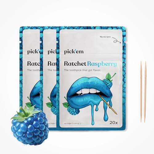 pick'em Ratchet Raspberry flavoured toothpicks LIMITED EDITION 3-Pack ...