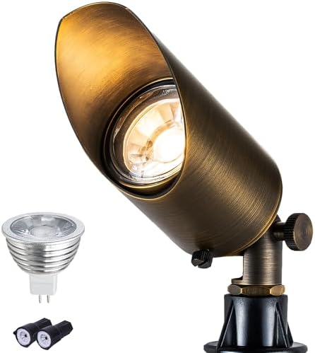 LumStory Brass Landscape Spotlight Low Voltage Landscape Lights 12V AC ...