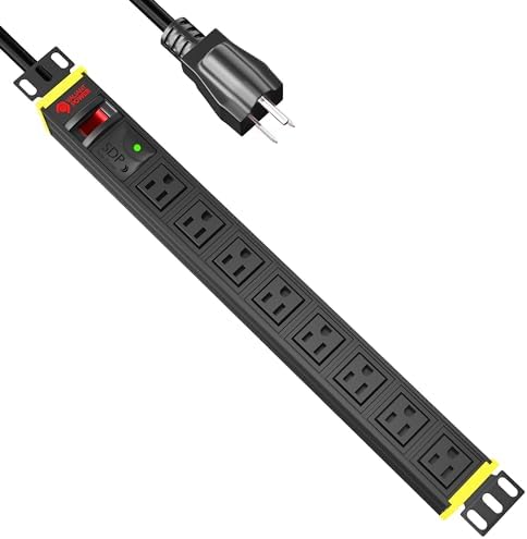 Amazon.com: Rack Mount Power Strips,8 Outlet Strips Surge Protector ...
