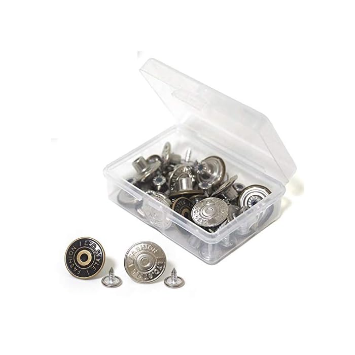 Buy 20 Sets Replacement Jean Buttons 20mm Combo Copper Tack Buttons ...