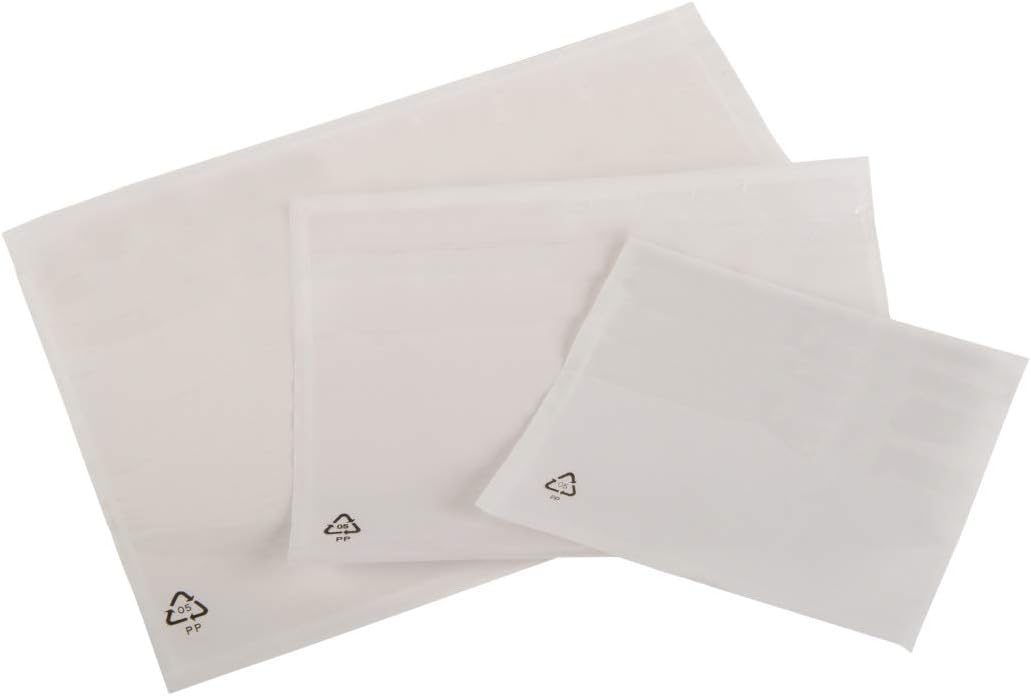 1000 x A5 Plain Sticky Document Enclosed Wallets ~ Postal Envelopes ...