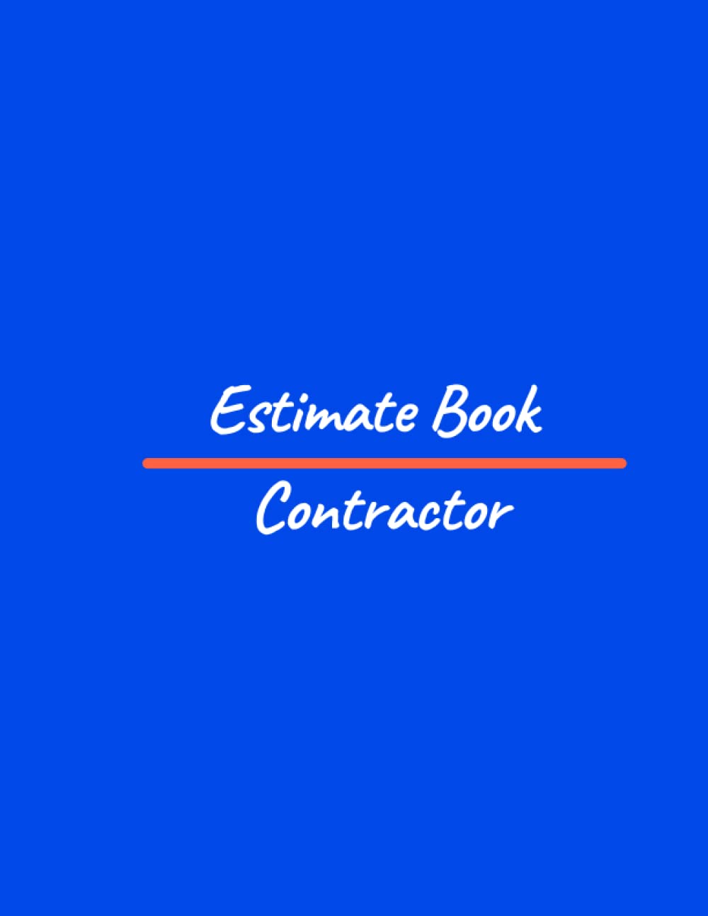 Buy Estimate Book Contractor: Job Estimate Quote Record Book With ...