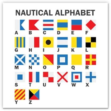 Amazon.com - Nautical Alphabet Sailing - 3" Vinyl Sticker - for Car ...