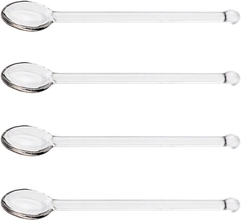 Amazon.com: 2 Pcs Transparent Glass Spoon Stirring Spoons for Tea ...