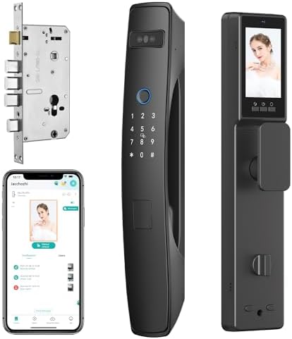 Amazon.com: 3D Face Recognition Smart Door Lock with Camera Biometric ...