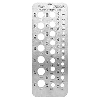 Drill Bit, 29 Sizes Index Stainless Steel Drill Gauge Bolt Wire ...