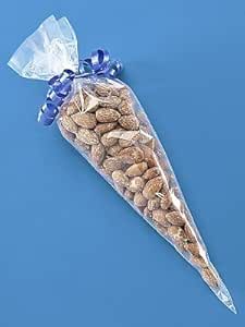 Amazon.com: Polypropylene Clear Cellophane Cone Shaped Treat & Favor ...