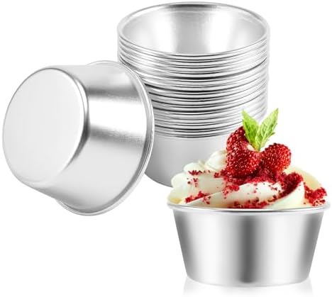 15 Pieces Individual Pudding Cups Mini Chocolate Molten Pans Non-Stick ...
