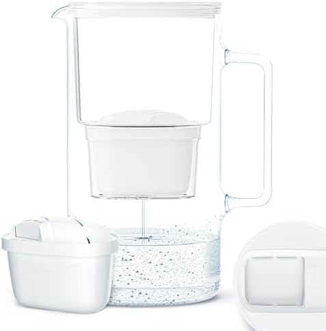 pH Restore Glass Alkaline Water Filter Jug - 3.5L Filter Water Jug with ...