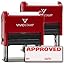 Vivid Stamp APPROVED w/by Date Line Self-Inking Office Rubber (Red ...
