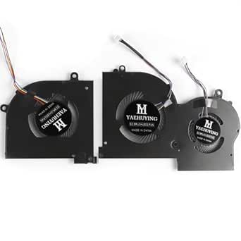 Amazon.com: YAEHUYING CPU+GPU Cooling Fan Replacement for MSI GS65 ...