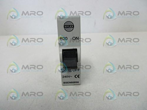 Wylex B20 MCB Miniature Circuit Breaker & Contact Shield - 20 Amp ...